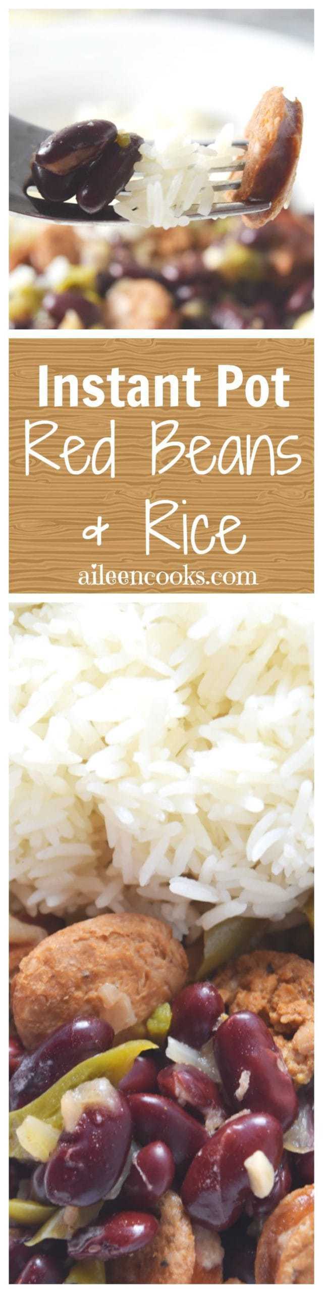 Instant Pot Red Beans and Rice - Aileen Cooks