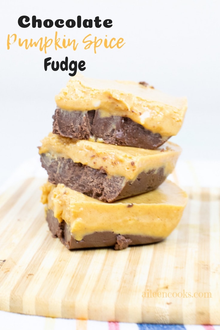 Chocolate Pumpkin Spice Fudge - Aileen Cooks