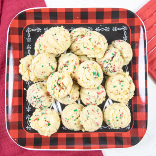 Christmas Sprinkle Pudding Cookies - Aileen Cooks