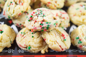 Christmas Sprinkle Pudding Cookies - Aileen Cooks