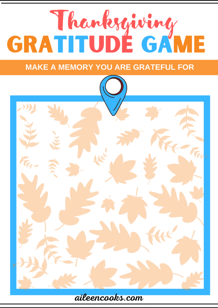 Thanksgiving Gratitude Game - Free Printable Game - Aileen Cooks