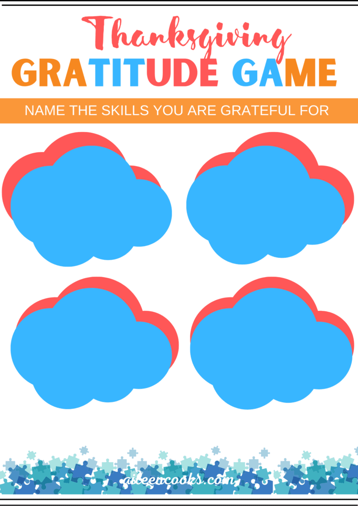 Thanksgiving Gratitude Game - Free Printable Game - Aileen Cooks